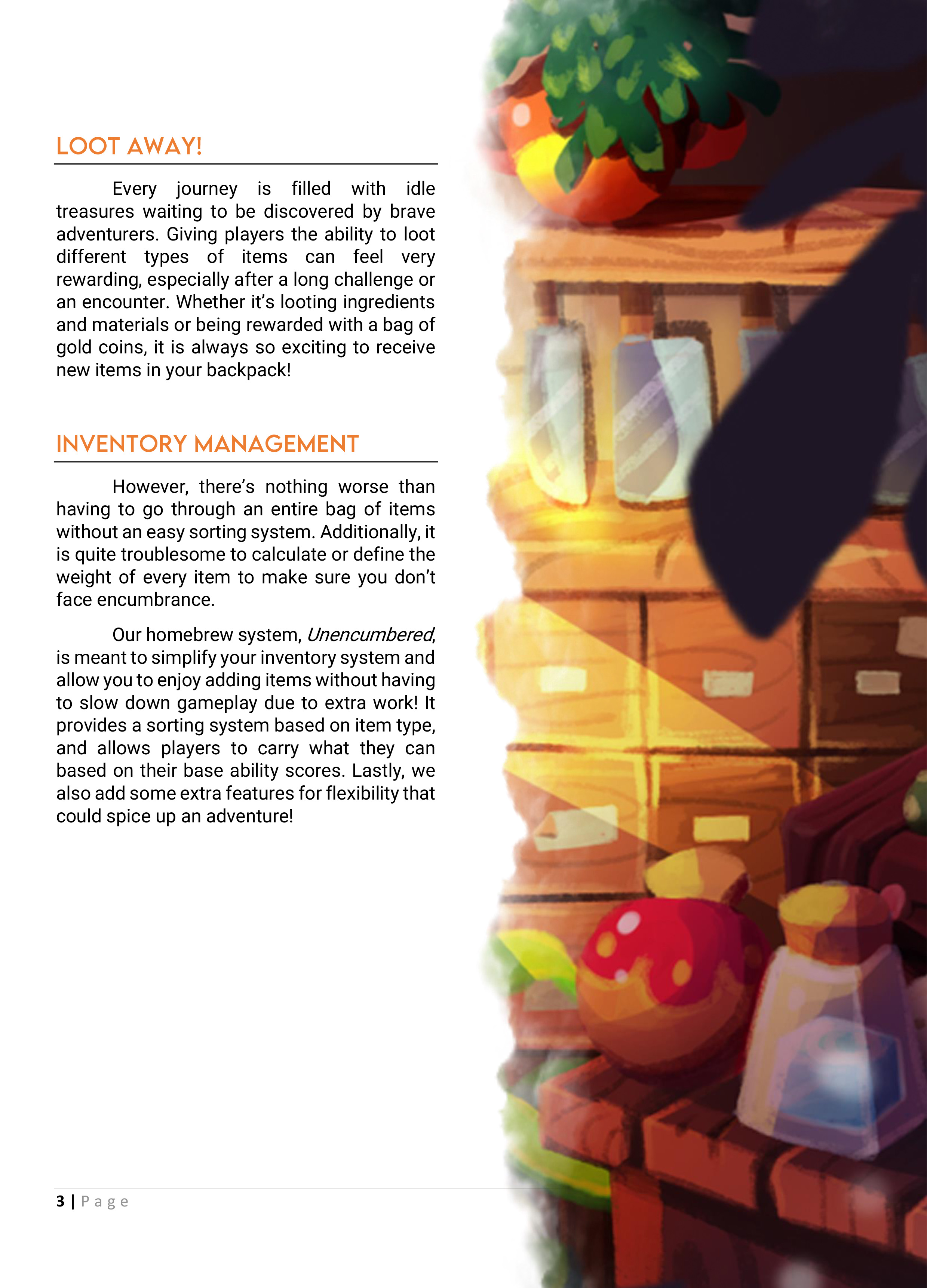 Unencumbered | 5e Inventory Sheet & System | Humblebright Studio